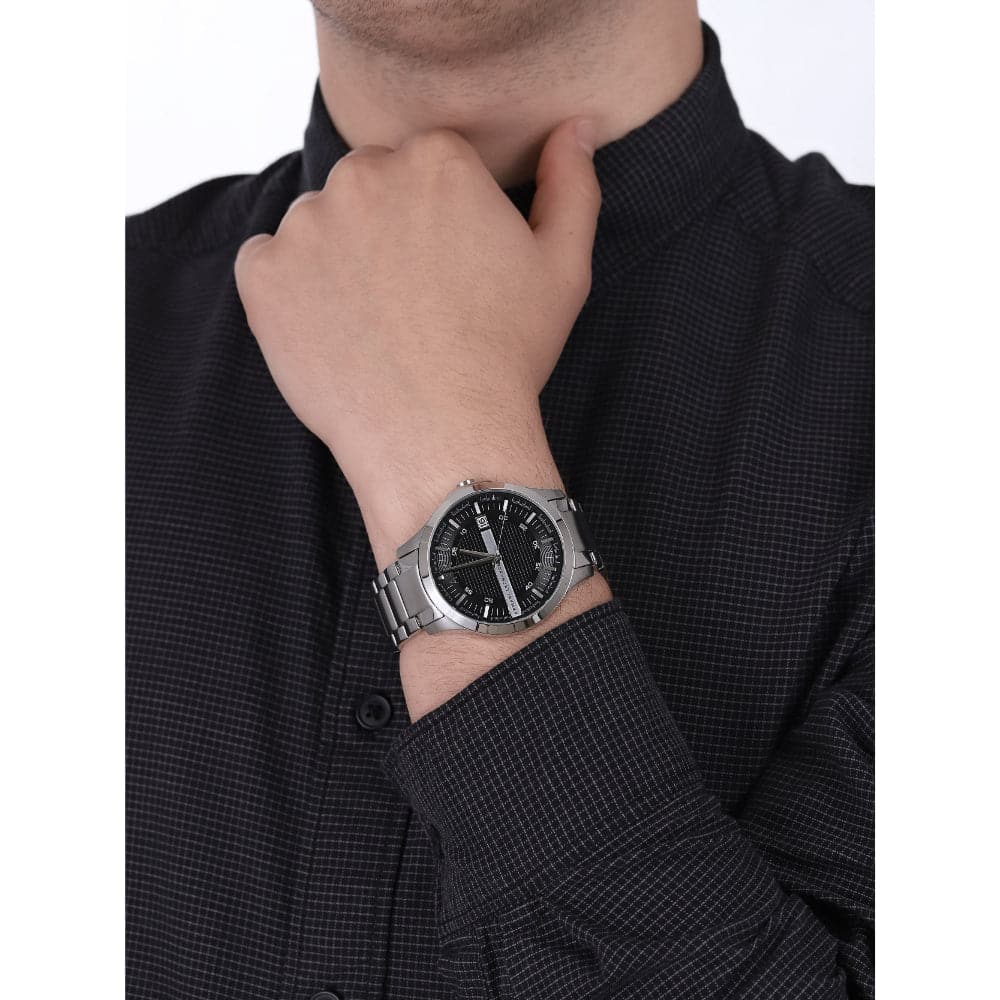 ARMANI EXCHANGE ANALOG QUARTZ GREY STAINLESS STEEL AX2103 MEN'S WATCH ...