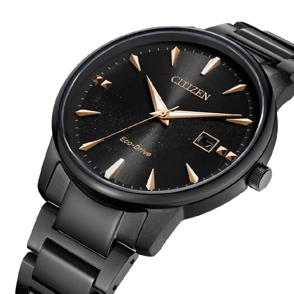 Citizen Eco Drive Black Dial Ang Stainless Steel Men Watch BM7595-89E ...