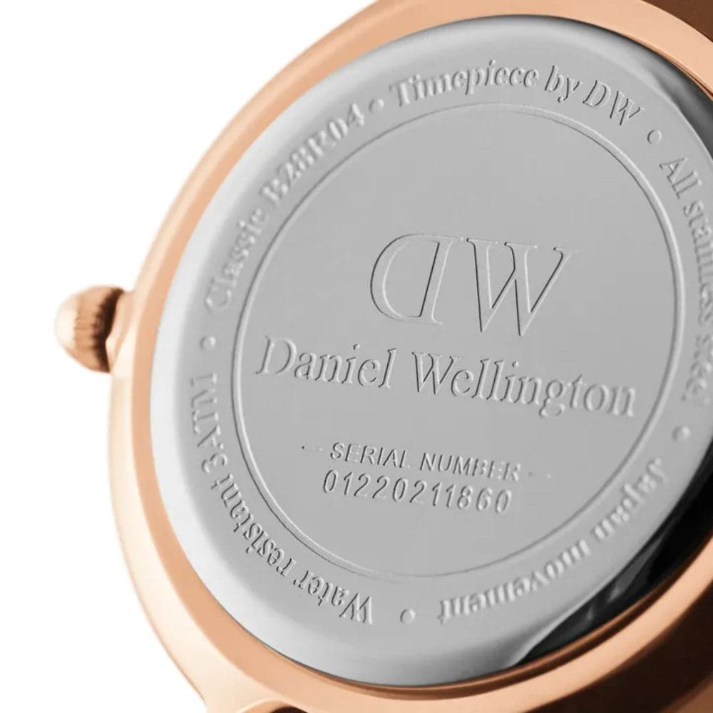 DANIEL WELLINGTON PETITE 28 CORNWALL ROSE GOLD STAINLESS STEEL DW00100 ...
