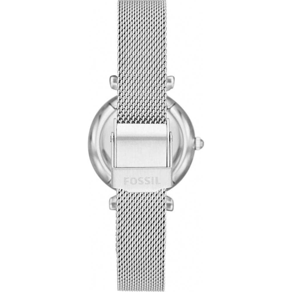FOSSIL CARLIE MINI ANALOG QUARTZ SILVER STAINLESS STEEL ES4432 WOMEN'S ...