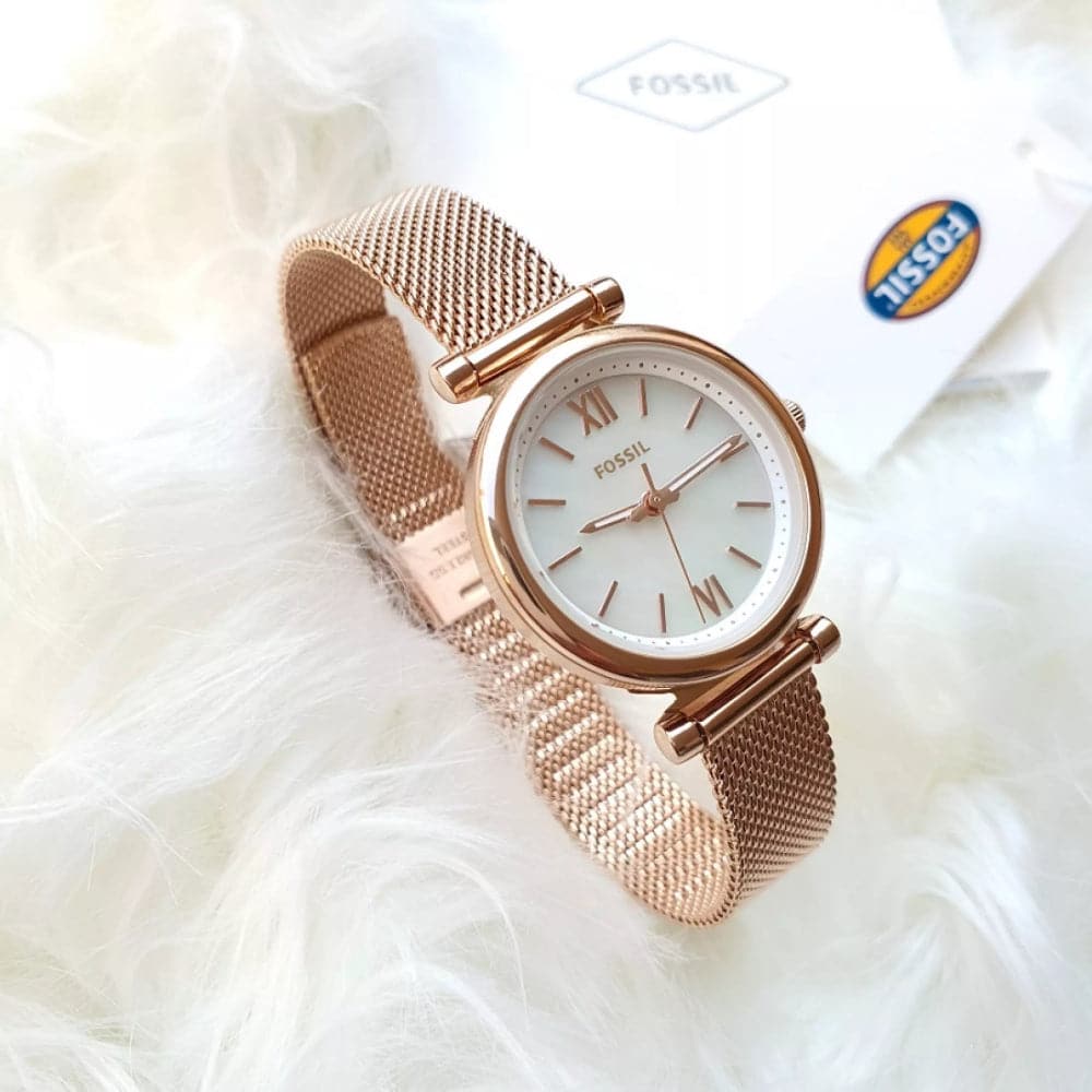 FOSSIL CARLIE MINI ROSE GOLD STAINLESS STEEL ES4433 WOMEN'S WATCH – H2 Hub