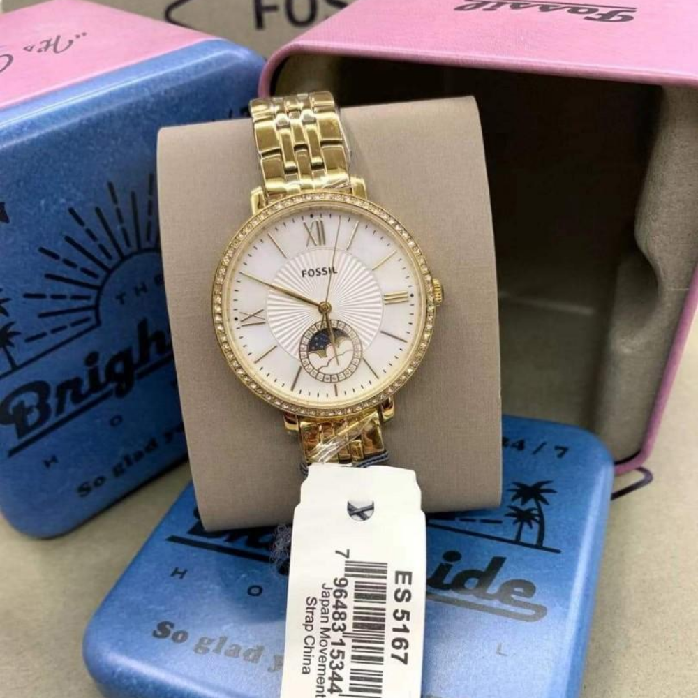FOSSIL ES5167 GOLD STAINLESS STEEL WOMEN WATCH – H2 Hub