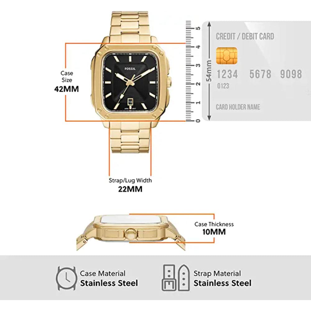 FOSSIL FS5932 GOLD STAINLESS STEEL MEN WATCH – H2 Hub