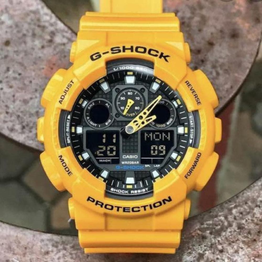 CASIO G-SHOCK GA-100A-9ADR-P ANALOG-DIGITAL MEN'S WATCH – H2 Hub