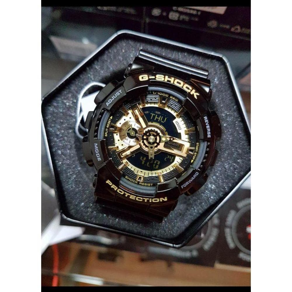 CASIO G-SHOCK GA-110GB-1ADR-P DIGITAL QUARTZ BLACK RESIN MEN'S WATCH ...