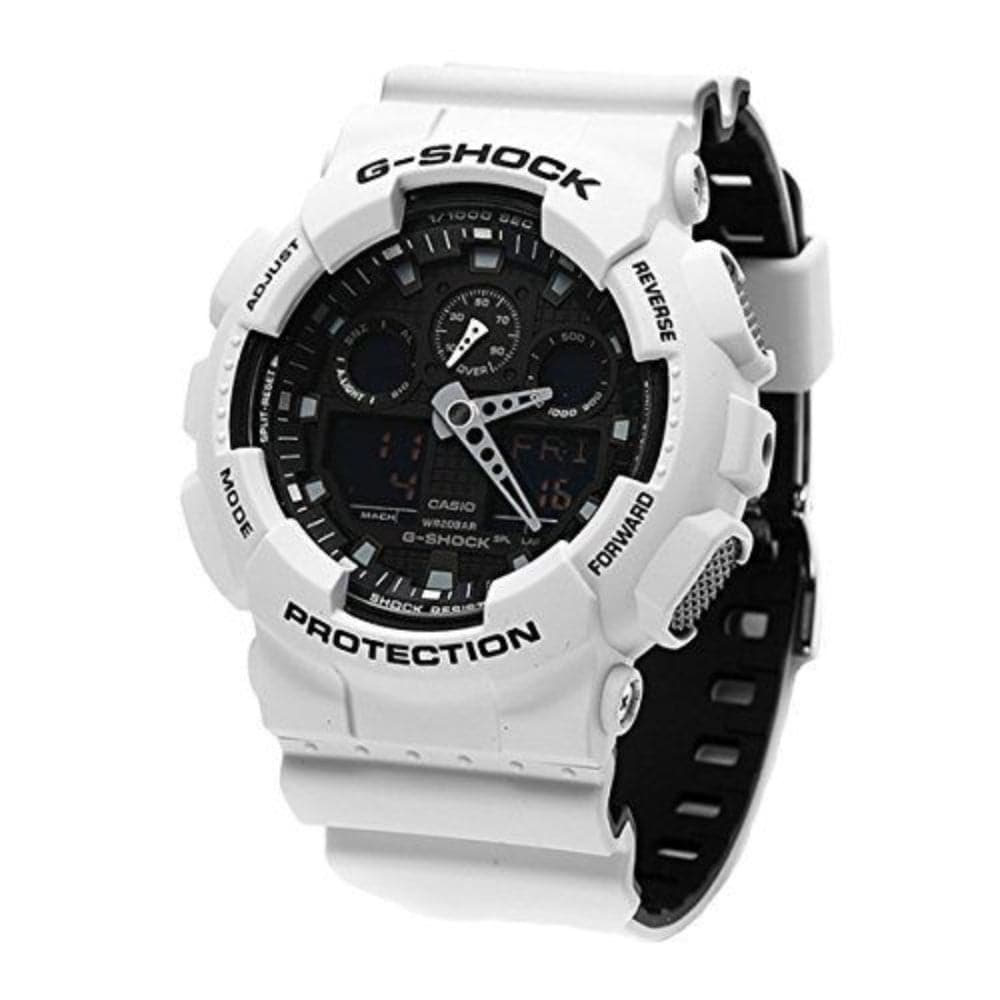 CASIO G-SHOCK GAS-100B-7ADR DIGITAL QUARTZ WHITE RESIN UNISEX'S WATCH ...