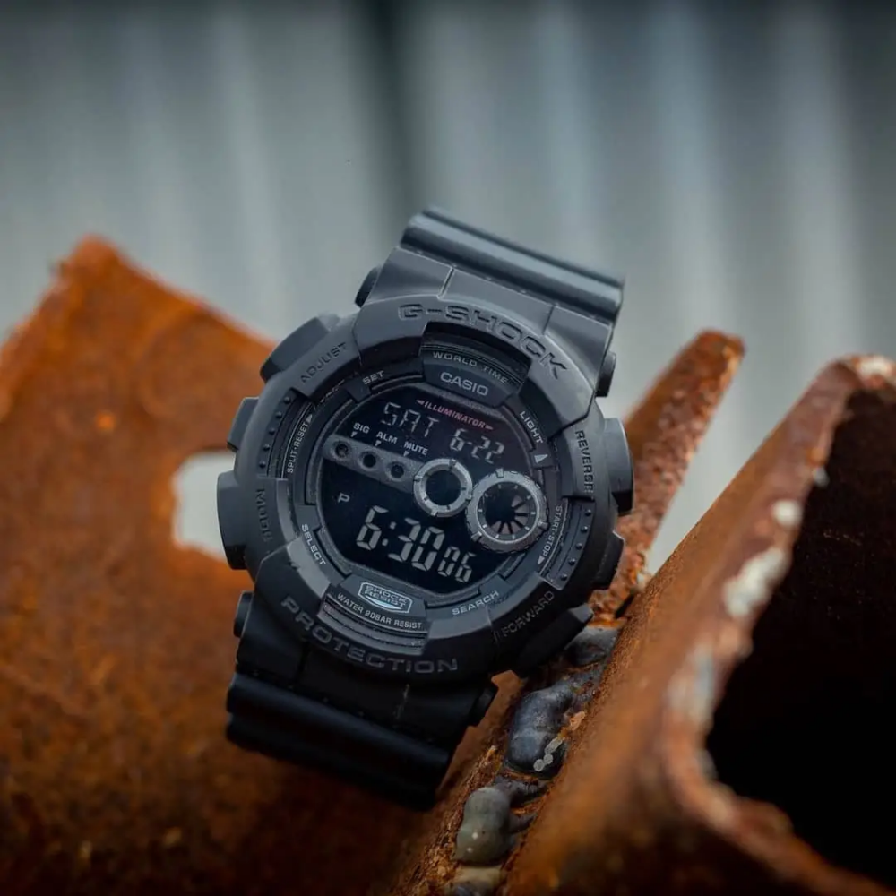 Casio G-Shock Digital Quartz Black Resin Men's Watch GD-100-1BDR-P – H2 Hub