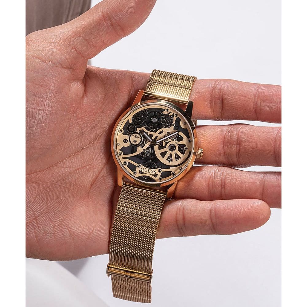 Guess Automatic Gold Stainless Steel Men Watch GW0538G2 – H2 Hub