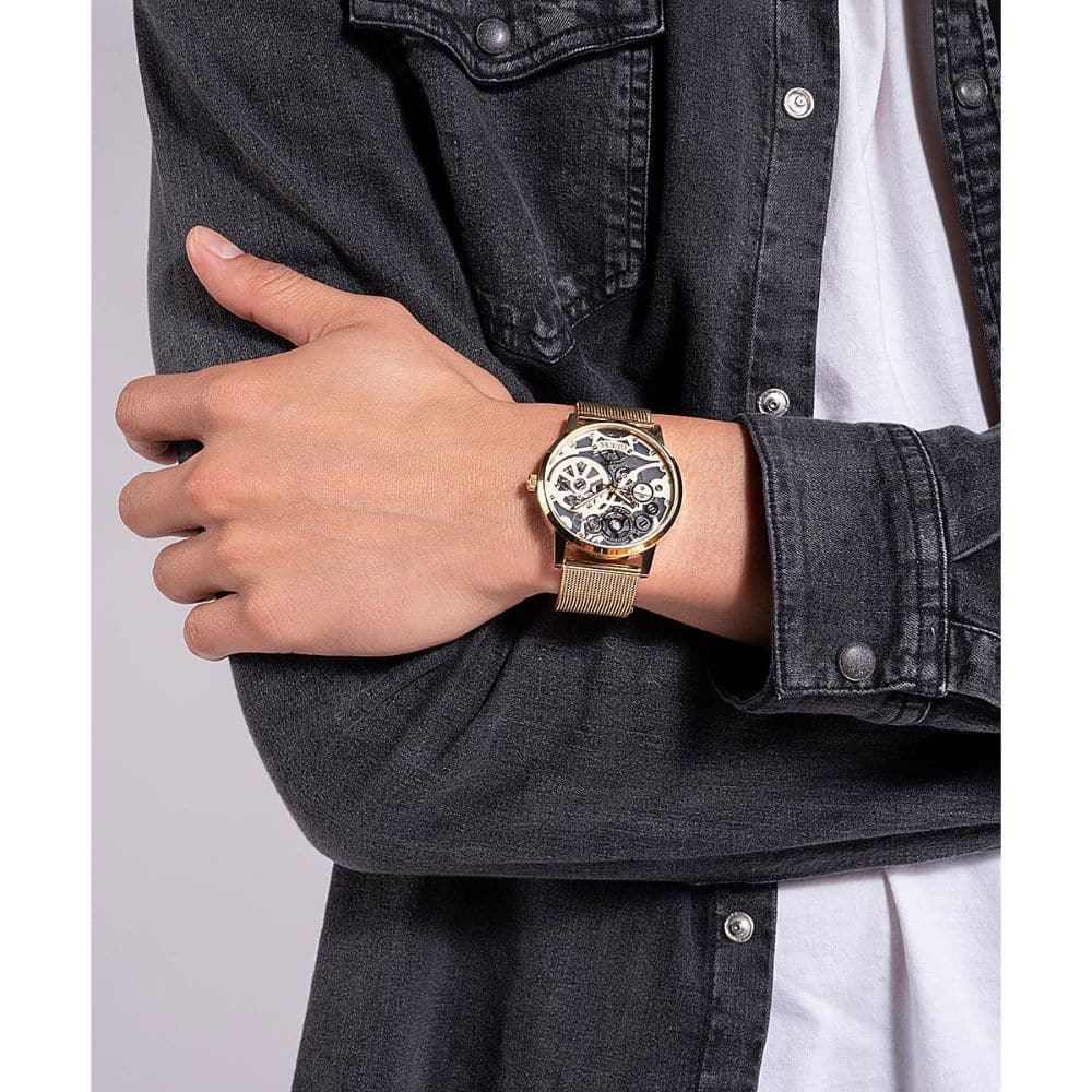 Guess Automatic Gold Stainless Steel Men Watch GW0538G2 – H2 Hub
