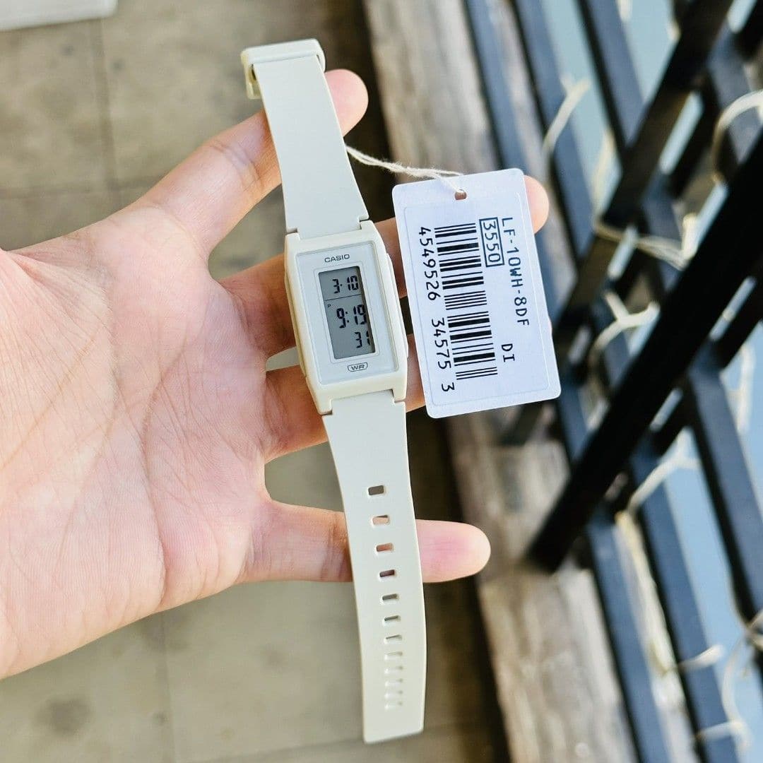 Casio General Digital Off White Resin Strap Unisex Watch LF-10WH-8DF ...