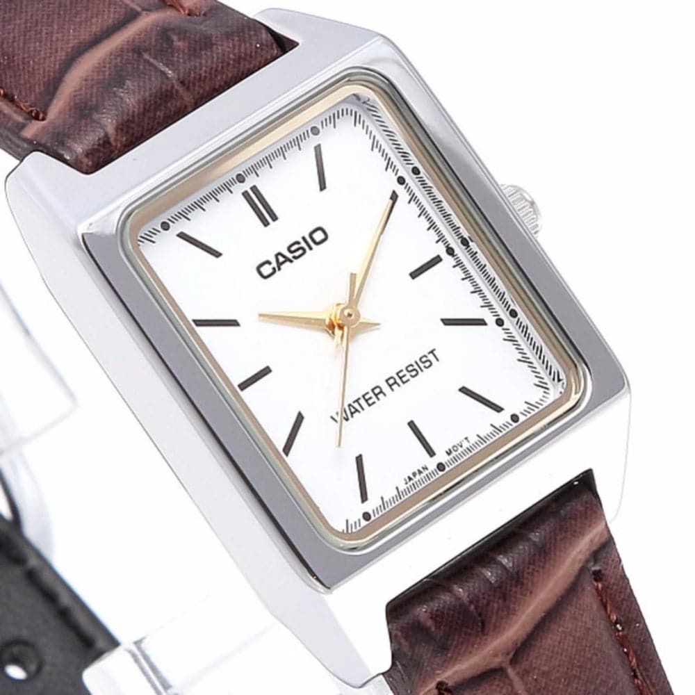 CASIO ENTICER LTP-V007L-7E2UDF-P BROWN LEATHER WOMEN WATCH – H2 Hub