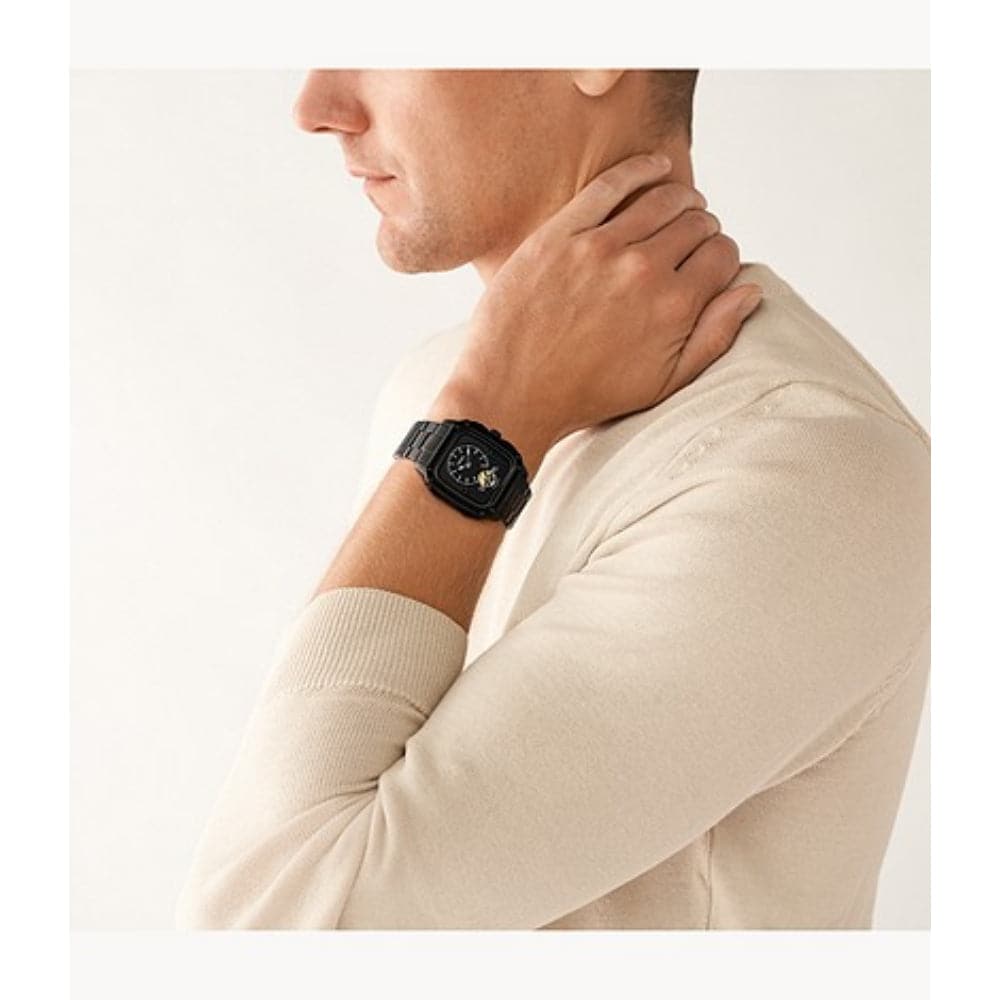 Fossil Automatic Black Dial And Stainless Steel Strap Men Watch ME3238 ...