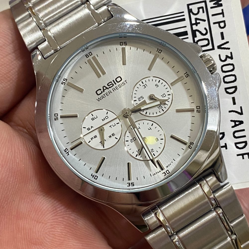 Casio General Quartz Silver Stainless Steel Men Watch MTP-V300D-7AUDF- – H2 Hub