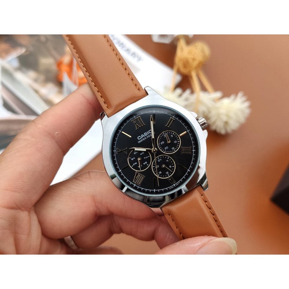 CASIO GENERAL MTP-V300L-1A3UDF-P ANALOG BLACK MULTI DIAL WATCH MEN'S M ...