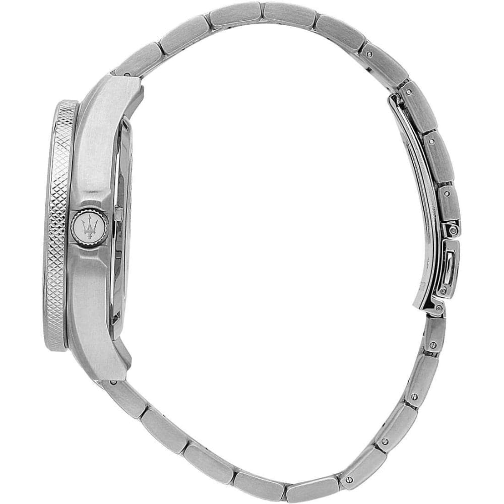 Maserati Sfida Black Dial Silver Stainless Steel Strap Men Watch R8823 ...