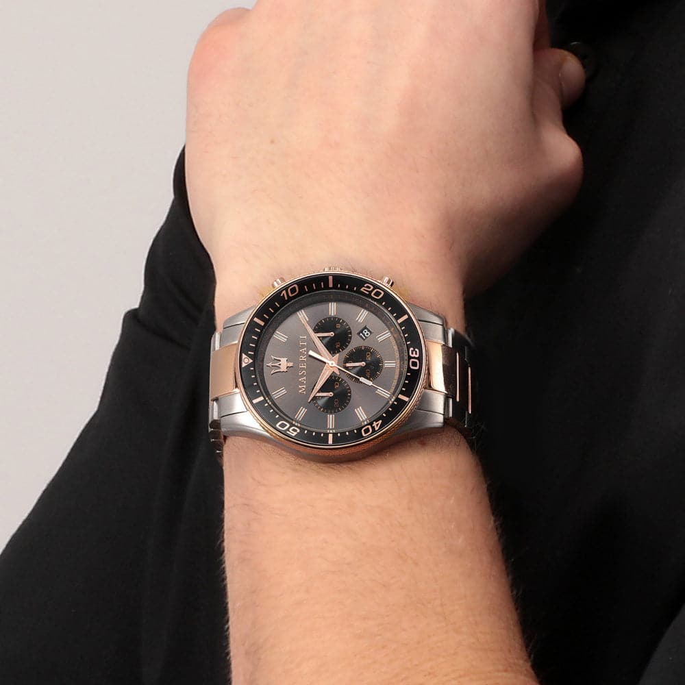 MASERATI R8873640002 BLACK DIAL STAINLESS STEEL MEN WATCH – H2 Hub