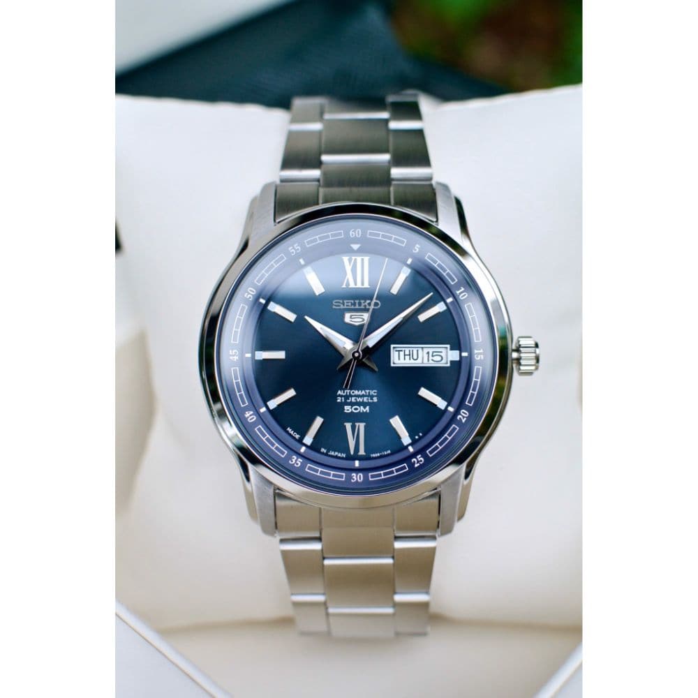 SEIKO 5 SNKP17J1P BLUE DIAL STAINLESS STEEL MEN'S WATCH – H2 Hub