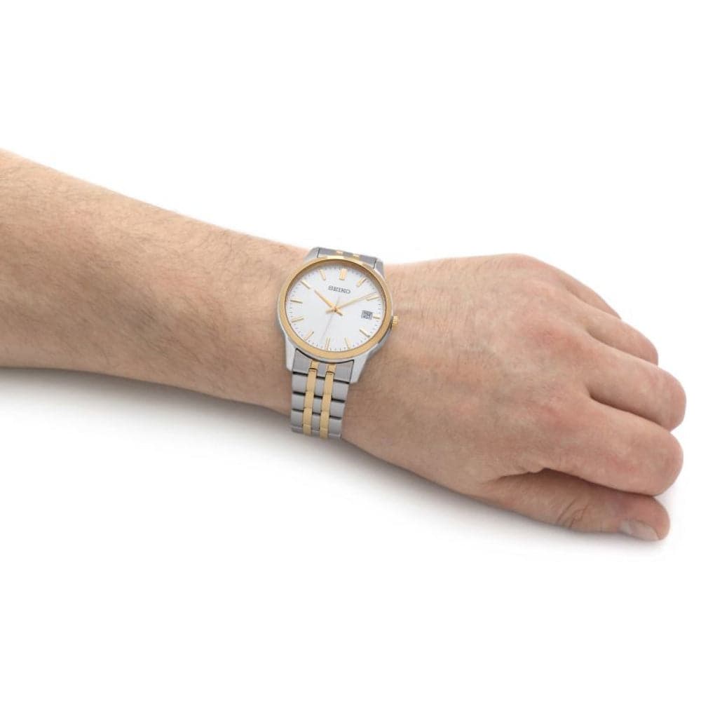 SEIKO SUR402P1 TWO-TONE STAINLESS STEEL MEN WATCH – H2 Hub