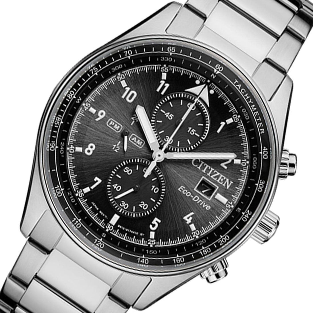 CITIZEN CA0770-81E ECO-DRIVE CHRONOGRAPH BLACK DIAL STAINLESS STEEL ST ...